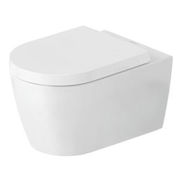 Duravit Wand-WC, Tiefsp&uuml;ler Set HygFlush Me by Starck m WC-Sitz, wei&szlig; Seidenmatt Hygieneglaze (251809AC00)