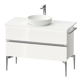 Duravit Konsolen-Waschtischunterbau bodenstehend Sivida 104,5x54,8x47,5cm, w g, 2 Schub., G chr (SV4659010220000)
