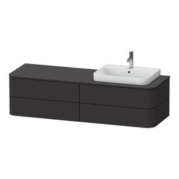 Duravit Waschtischunterschrank o. ES Happy D.2 Plus 40,8x160cm, 4 SchKa., BP r, graph matt (HP4973R80800010)