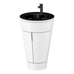 Duravit Waschtischunterschrank c-bonded Set Starck 1 56x86,4x60,5cm, steh., Gr. sw, we. hgl (S19515OBD850000)