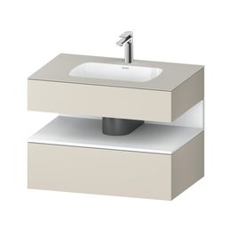 Duravit Einbauwaschtisch-M&ouml;bel-Set Qatego 80x55x60cm, we m/tau matt, Konsolen-Waschtischunterbau (QA4785018830000)