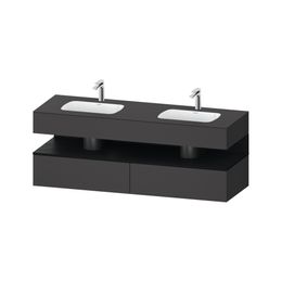Duravit Einbauwaschtisch-M&ouml;bel-Set Qatego 160x55x60cm, Kon-WTU, B, Ei schw/grap ma (QA4797016490010)