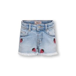 Only Girls Shorts 'KMGRobyn' M&auml;dchen Gr&ouml;&szlig;e 92 hellblau / dunkelgr&uuml;n / rot