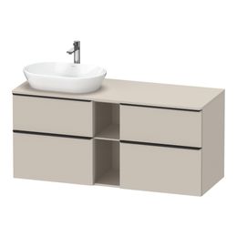 Duravit Waschtischunterschrank D-Neo 140x55cm, 2 SBK, 2 A, B L, sw/Taup ma (DE4970LBD910000)
