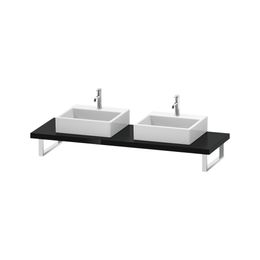 Duravit Konsole L-Cube 80-200x55cm, 2 A., St&auml;r 4.5cm, sw hgl (LC103C04040)