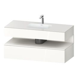 Duravit Einbauwaschtisch-M&ouml;bel-Set Qatego 120x55x60cm, w m/we hgl, Konsolen-Waschtischunterbau (QA4787084220000)