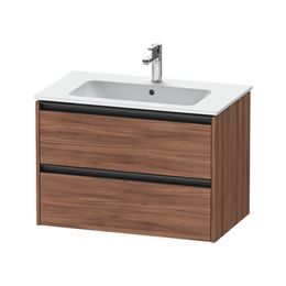 Duravit Waschtischunterschrank Ketho.2 81x48cm, Nussb Nat, 2 Schub., wandh&auml;ngend (K25263079790000)