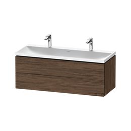 Duravit M&ouml;bel-Set L-Cube 120x48x48cm, m 2 HL, 2 SBK, Nussb dkl. (LC6954O21210000)