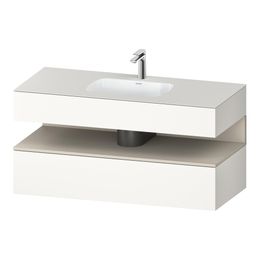 Duravit Einbauwaschtisch-M&ouml;bel-Set Qatego 120x55x60cm, T m/we matt, Konsolen-Waschtischunterbau (QA4787083840000)