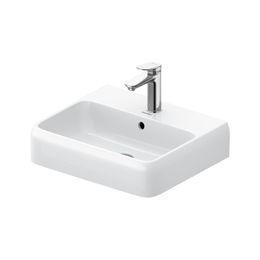 Duravit Waschtisch Qatego 50x42cm, we hgl, m Hahnl., &Uuml;L, Hahnloch (2382500000)