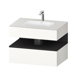 Duravit Einbauwaschtisch-M&ouml;bel-Set Qatego 80x55x60cm, gra m/we m, Kon-WTU, B (QA4785080840010)