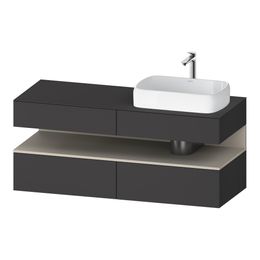 Duravit Waschtischunterschrank Qatego 140x55x60cm, T m/Gr m, Pl, B r, Nischenb (QA4766083490010)