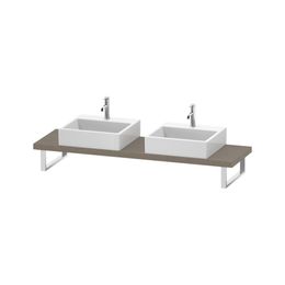 Duravit Konsole Cpmpact L-Cube 80-200x48cm, 2 Ausschn, St&auml;r 4.5cm, lei (LC101C07575)