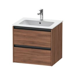 Duravit Waschtischunterschrank Ketho.2 61x48cm, Nussb Nat, 2 Schub., wandh&auml;ngend (K25262079790000)