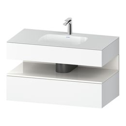 Duravit Einbauwaschtisch-M&ouml;bel-Set Qatego 100x55x60cm, we hgl/we ma, Konsolen-Waschtischunterbau (QA4786022180000)