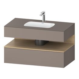 Duravit Einbauwaschtisch-M&ouml;bel-Set Qatego 100x55x60cm, E na/b m, Kon-WTU, Nischenb (QA4786030430010)