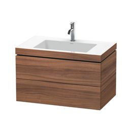 Duravit Waschtischunterschrank c-bonded L-Cube 80x48cm, 1 HL, N Nat, 2 Schub., wandh&auml;ngend (LC6927O7979)