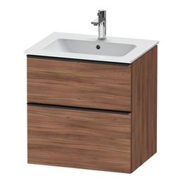 Duravit Waschtischunterschrank D-Neo 61x46,2cm, sw/Nuss N, 1 Schubk., 1 Ausz. (DE43610BD790000)