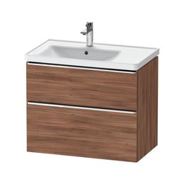 Duravit Waschtischunterschrank D-Neo 78,4x45,2cm, 1 Kast, B li, chr/Nussb Nat (DE4357010790000)
