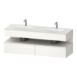 Duravit Einbauwaschtisch-M&ouml;bel-Set Qatego 160x55x60cm, Konsolen-Waschtischunterbau, we supermatt (QA4797084840000)