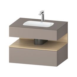 Duravit Einbauwaschtisch-M&ouml;bel-Set Qatego 80x55x60cm, Ei nat/b ma, Konsolen-Waschtischunterbau (QA4785030430000)