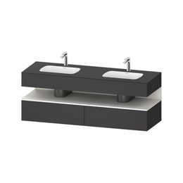 Duravit Einbauwaschtisch-M&ouml;bel-Set Qatego 160x55x60cm, Kon-WTU, we matt/Graphit ma (QA4797084490000)
