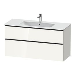 Duravit Waschtischunterschrank D-Neo 121x46,2cm, sw/w hgl, 1 Schubk., 1 Ausz. (DE43640BD220000)