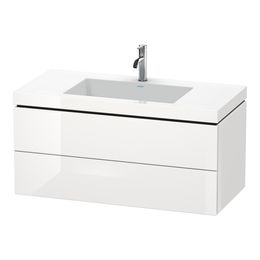 Duravit Waschtischunterschrank c-bonded L-Cube 100x48cm, 1 HL, we. hgl, 2 Schub., wandh&auml;ngend (LC6928O2222)