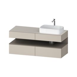 Duravit Waschtischunterschrank Qatego 140x55x60cm, ba m/ta m, Pl, B r, B (QA4766043910010)