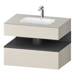 Duravit Einbauwaschtisch-M&ouml;bel-Set Qatego 80x55x60cm, gra m/tau matt, Konsolen-Waschtischunterbau (QA4785049830000)