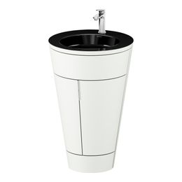 Duravit Waschtischunterschrank c-bonded Set Starck 1 56x86,4x60,5cm, st, Gr. chr, we. s-matt (S19515O10360010)