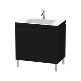 Duravit Waschtischunterschrank c-bonded L-Cube 80x48cm, 1 HL, E sw, 2 Ausz., bodensteh. (LC6937O1616)