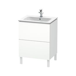 Duravit Waschtischunterschrank L-Cube 62x48,1cm, wei&szlig; matt, 2 Ausz&uuml;ge, stehend (LC662501818)