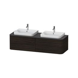 Duravit Waschtischunterschrank o. ES Happy D.2 Plus 40,8x160cm, 4 SchKa., BP b, Nussb geb. (HP4964B69690010)