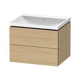 Duravit M&ouml;bel-Set L-Cube 60x48x48cm, o. Hahnl., Ei Nat, 2 Schub. (LC6950N30300000)