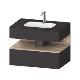 Duravit Einbauwaschtisch-M&ouml;bel-Set Qatego 80x55x60cm, E Ma/Gra matt, Konsolen-Waschtischunterbau (QA4785055800000)