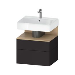 Duravit Waschtischunterschrank Qatego 59x47x59cm, E na/gra m, 1 Kast, 1 Ausz. (QA4393030800000)