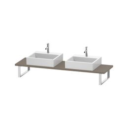 Duravit Konsole Cpmpact L-Cube 80-200x48cm, 2 Ausschn, St&auml;r 3cm, leinen (LC105C07575)