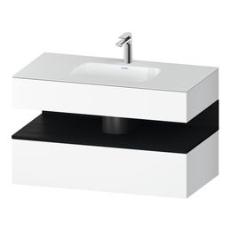 Duravit Einbauwaschtisch-M&ouml;bel-Set Qatego 100x55x60cm, Ei sw/we ma, Konsolen-Waschtischunterbau (QA4786016180000)