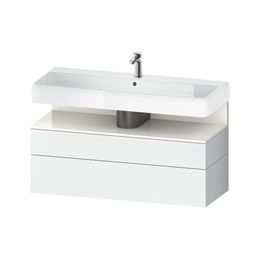Duravit Waschtischunterschrank Qatego 119x47x59cm, w hgl/we m, 1 Kast, 1 Ausz. (QA4396022180000)