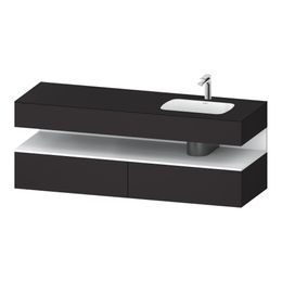 Duravit Einbauwaschtisch-M&ouml;bel-Set Qatego 160x50x60cm, Kon-WTU, B r, w m/Grap matt (QA4796018800000)