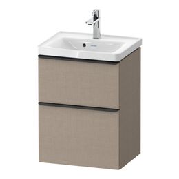 Duravit Waschtischunterschrank D-Neo 48,4x37,2x62,5cm, 1 Kast, schwarz/Leinen (DE43500BD750000)