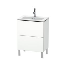 Duravit Waschtischunterschrank Compact L-Cube 62x39,1cm, wei&szlig; matt, 2 Ausz&uuml;ge, stehend (LC667301818)