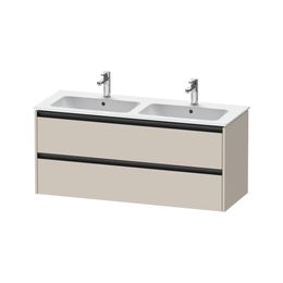 Duravit Waschtischunterschrank Ketho.2 128x48x55cm, 2 Schub., wandh&auml;ngend, taupe matt (K25266091910000)