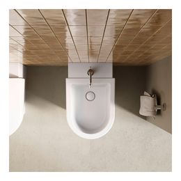 Duravit Stand-Bidet Balcoon 37x57cm, m Hahnl., &Uuml;L, wei&szlig; Seidenmatt (272610AC00)