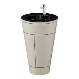 Duravit Waschtischunterschrank c-bonded Set Starck 1 56x86,4x60,5cm, st, Gr. chr, Tau s-matt (S19515O10600010)