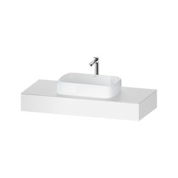 Duravit Konsole Qatego 120x55x17cm, wei&szlig; matt, 1 Ausschnitt (QA4802018180000)