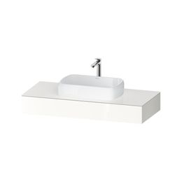Duravit Konsole Qatego 120x55x17cm, we Hochglanz, 1 Ausschnitt (QA4802022220000)
