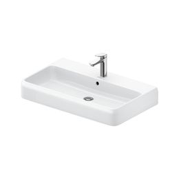 Duravit Waschtisch Qatego 80x47cm, we hgl, m Hahnl., &Uuml;L, Hahnloch (2382800000)