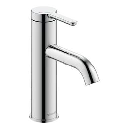 Duravit Waschtisch-Einhebelmischer S FreshStart + -Flow C.1 Ausl. 113mm, o. Zugst.Abl.Gar., chrom (C11023002010)